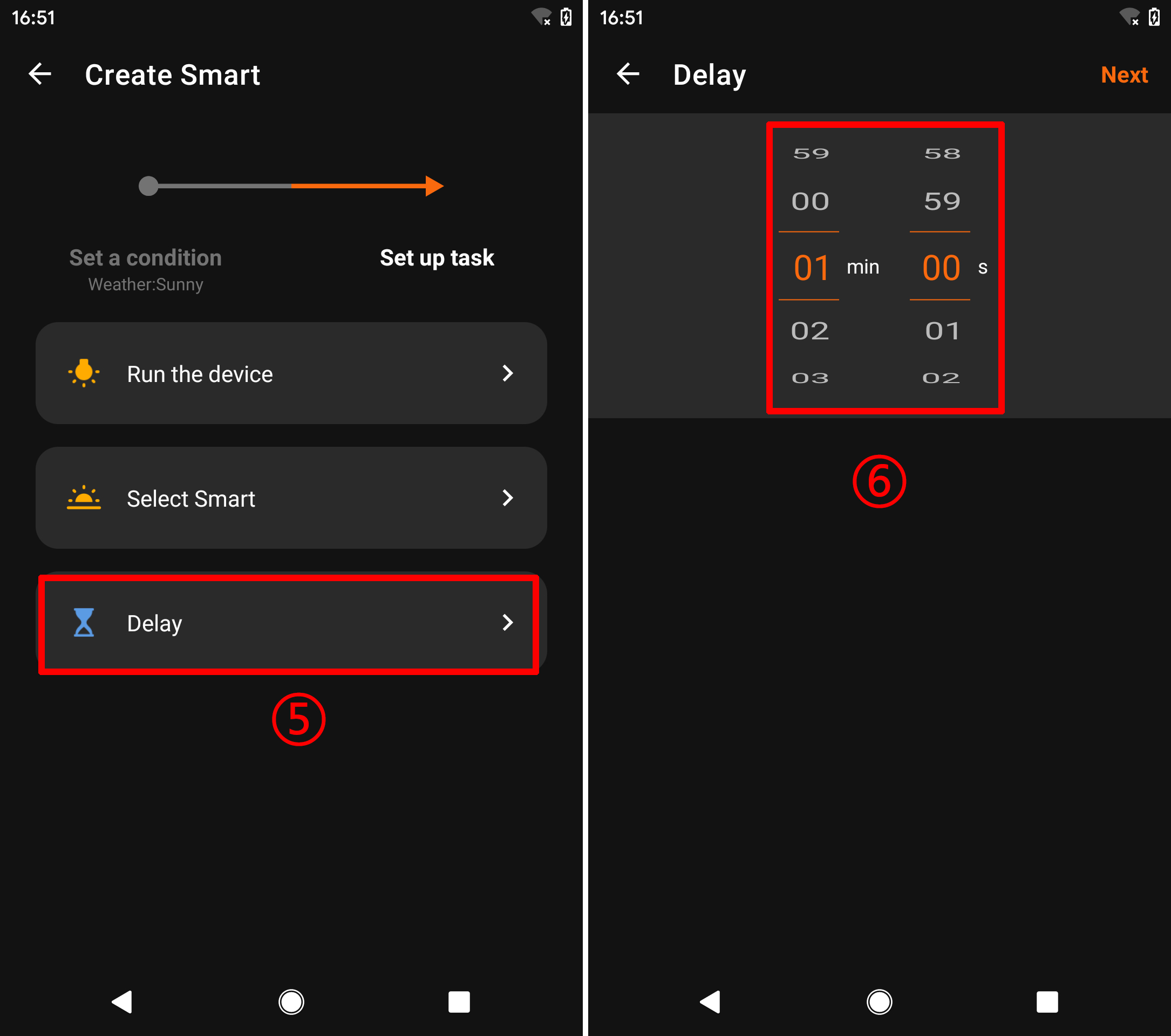 3. Click "Delay" to set the delay time.