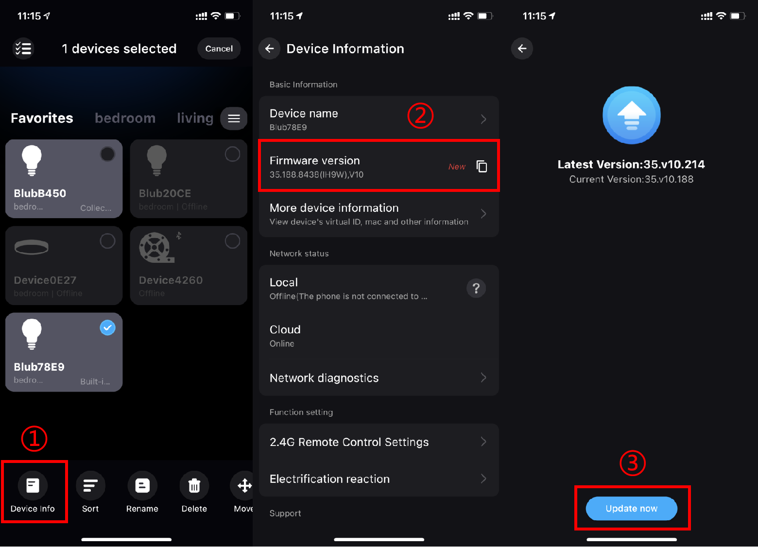 2. Update multiple devices
