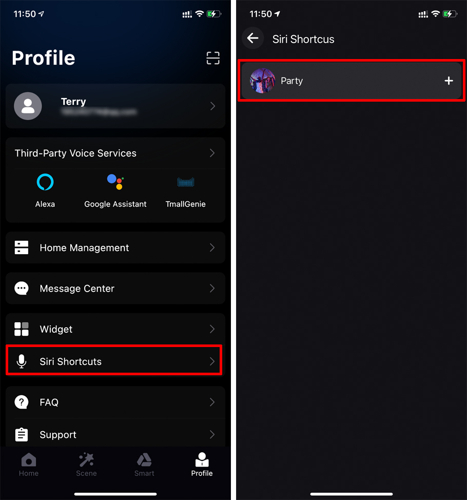 4. Set up simple Siri Shortcut.