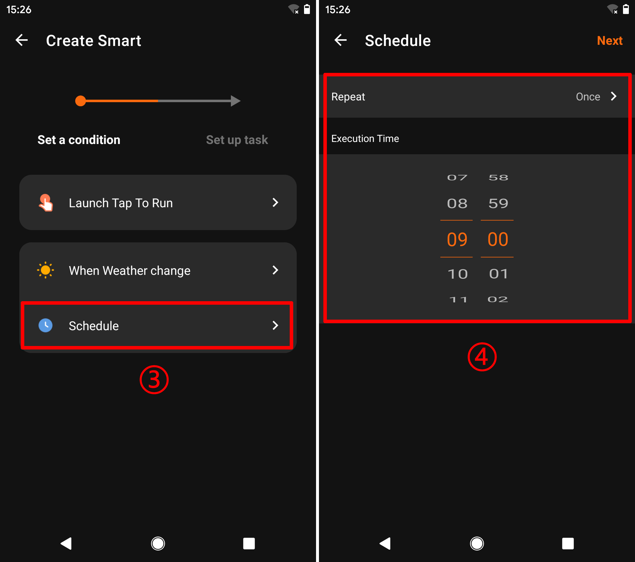 How to configure Schedule (Automation)?