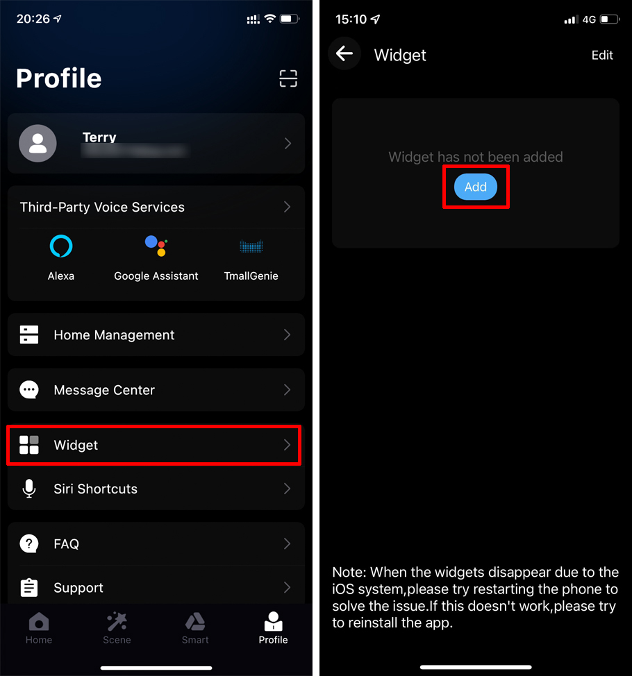 4. Add the device and the scene you just set up.